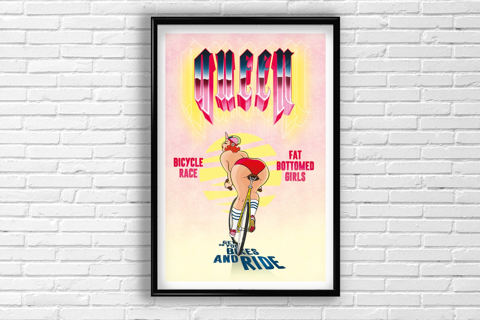 Queen EP Tribute Poster: Fat-bottomed Girls and Bicycle Race ...