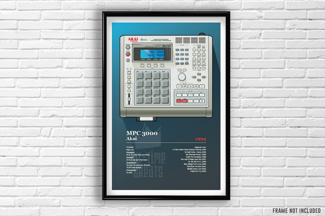High-quality Akai MPC 3000 Art: Vintage Hip-hop Drum Machine - Etsy UK