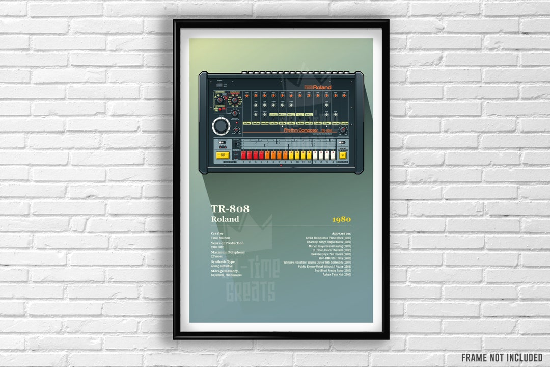 Roland TR808 Art Print (1980) Analog Drum Machine Poster - Etsy