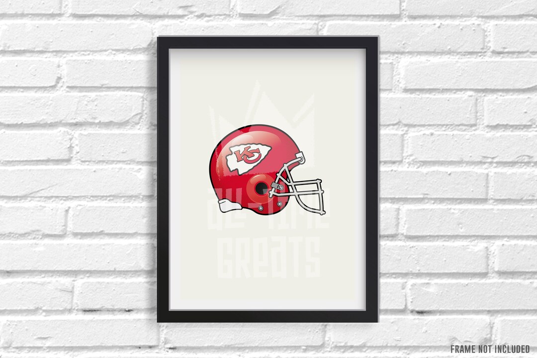 Kansas City Chiefs Football Helmet Print: Iconic Design for Team Pride ...