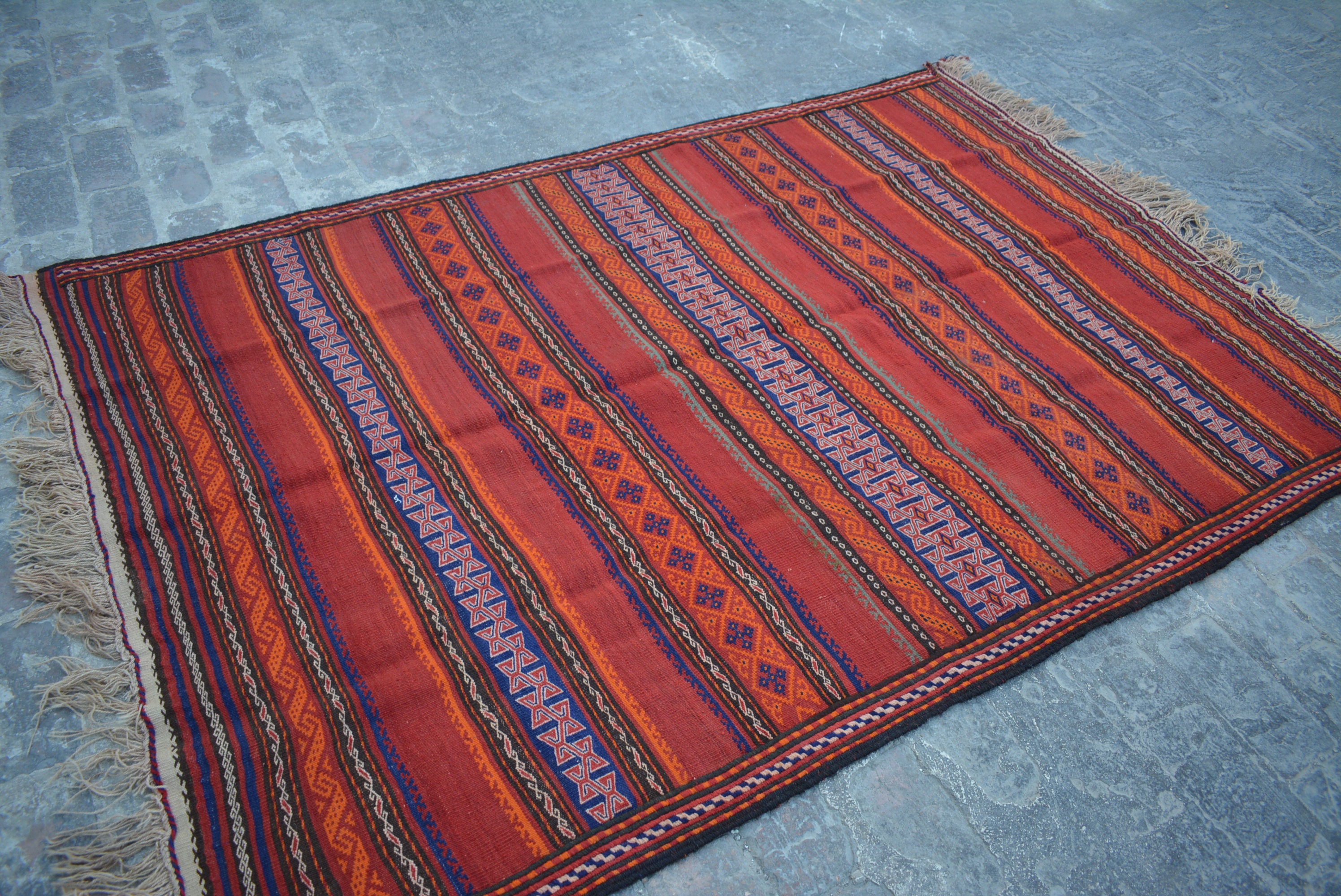 5' x 7'5 FT Handmade Afghan Tribal 100% wool Vintage | Etsy