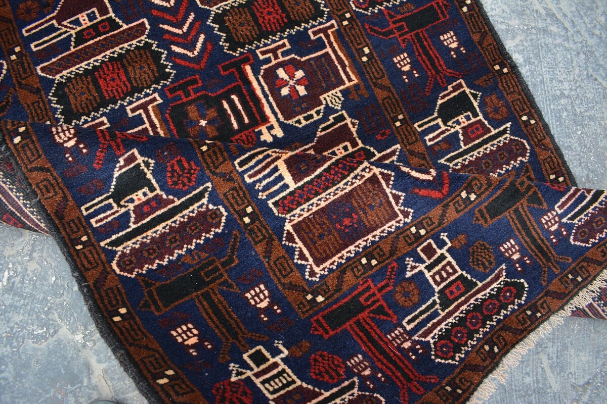 2'10 X 4'7 Feet Vintage Afghan Top Tang Baluvh Tribal - Etsy