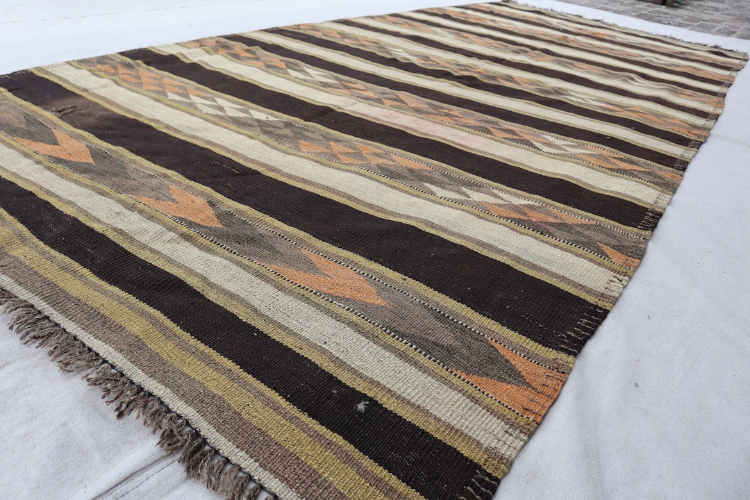 5x11 Ft COLLECTORS Antique Kilim Hazara Woven Area Rug. Tribal Kilim ...