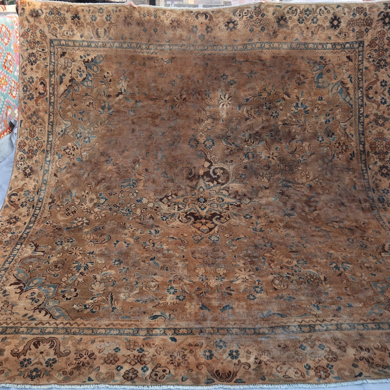 Vintage Striped Rug 10x10 - Etsy