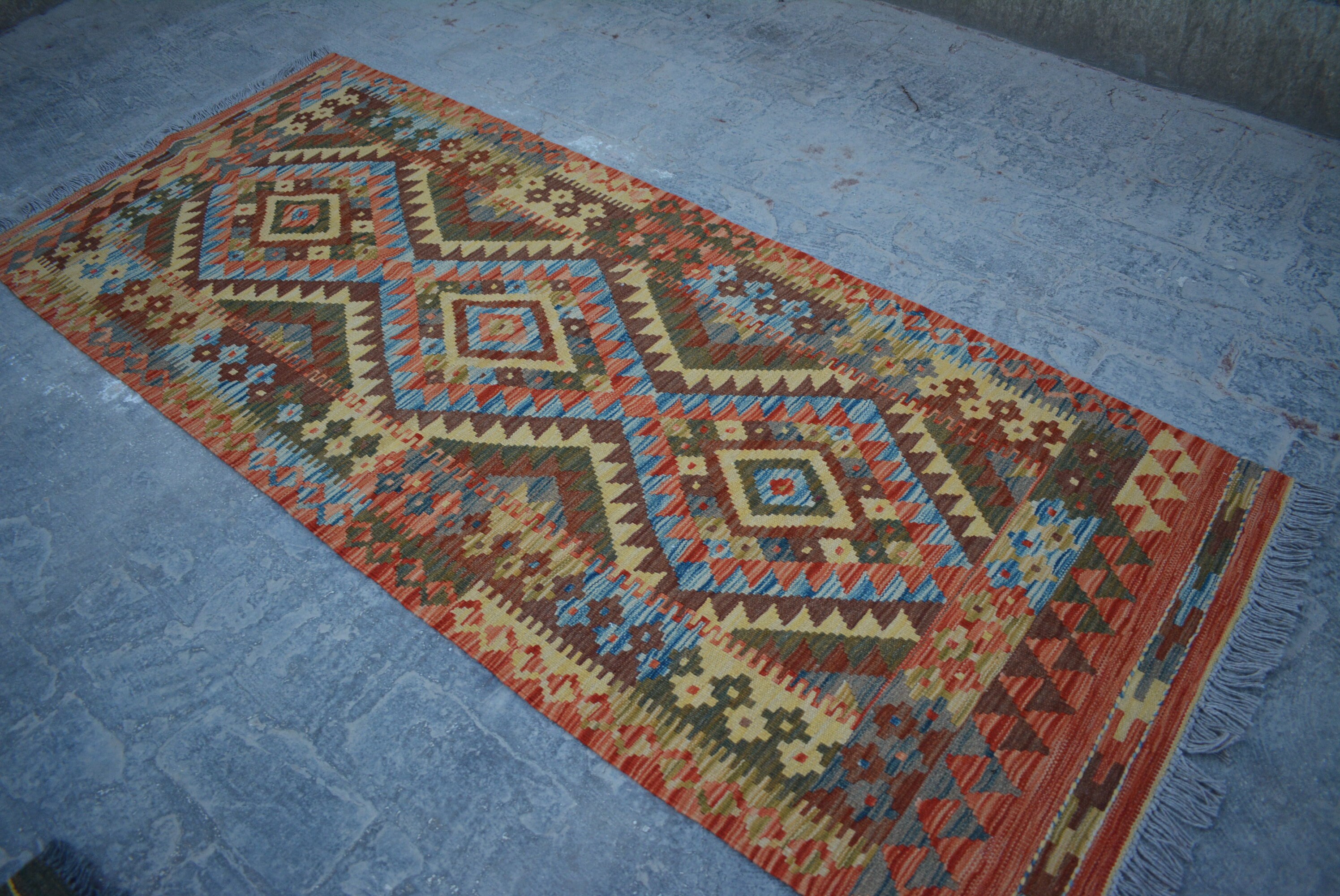 Turkish Handmade 100% Traditional kilim runner 2'8 x | Etsy