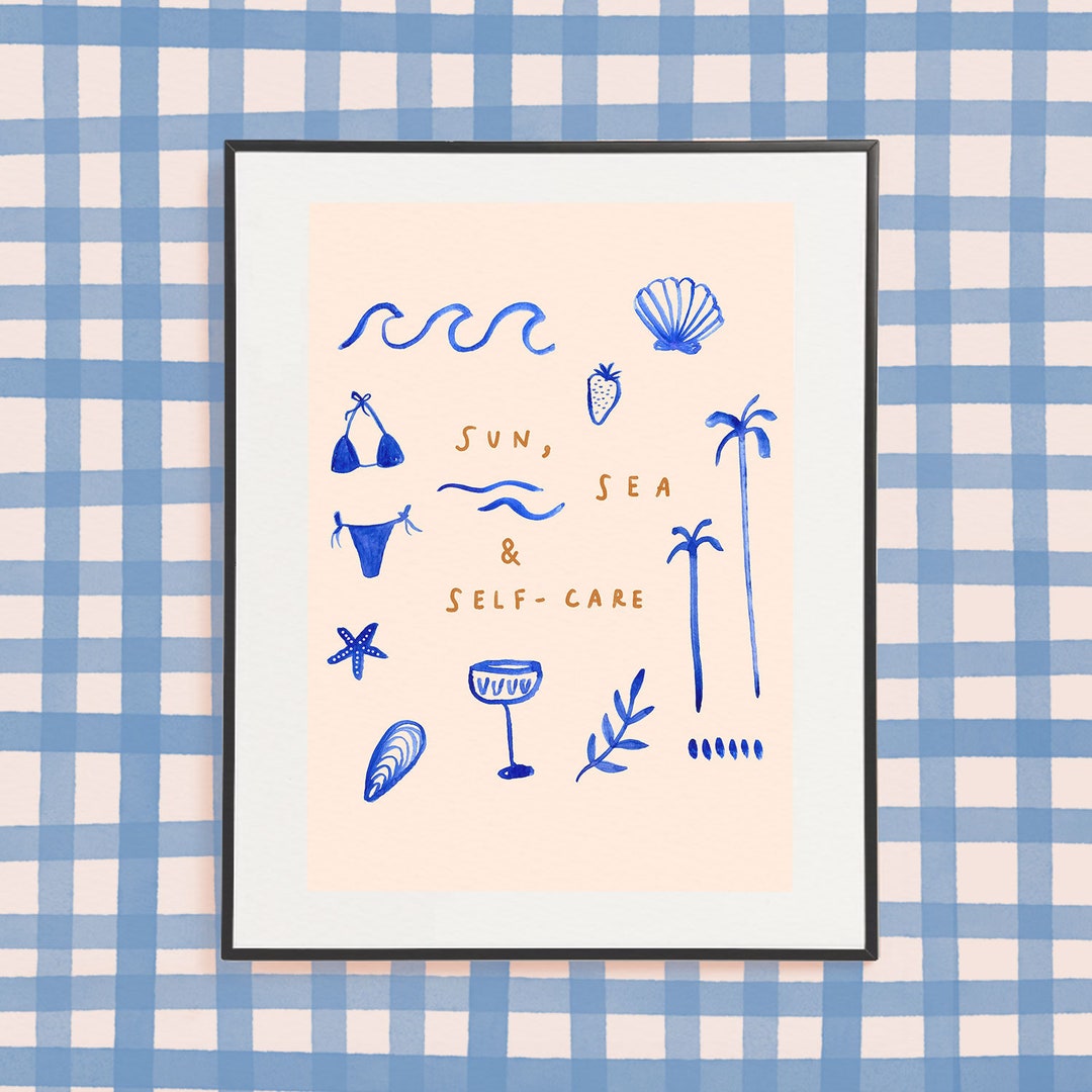 Sea, Sun & Self-care A4 Print - Etsy