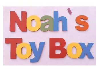 Wooden Letters for Toy Box - Etsy UK