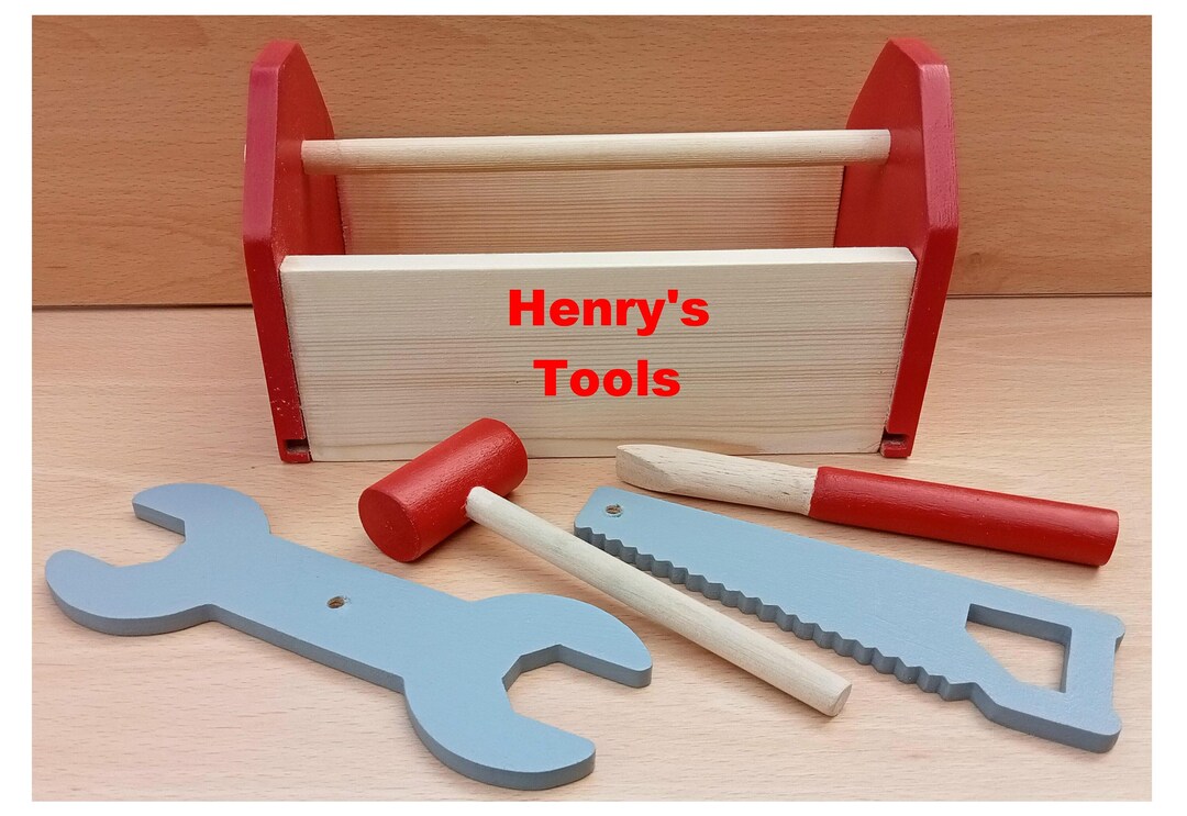 Play Tool Box Childs Wooden Toys Hand Made in England Boy or Girl ...