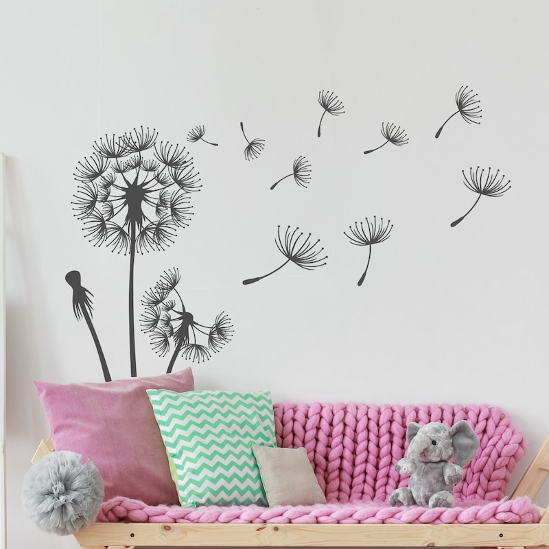 Dandelion Wall Decal - Etsy