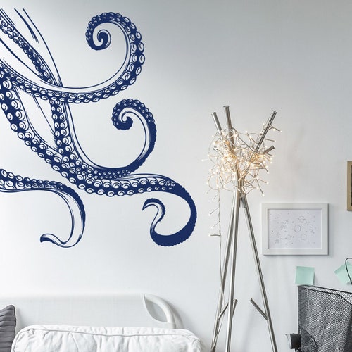 Octopus Wall Decal Tentacles Vinyl Sticker Decals Kraken | Etsy