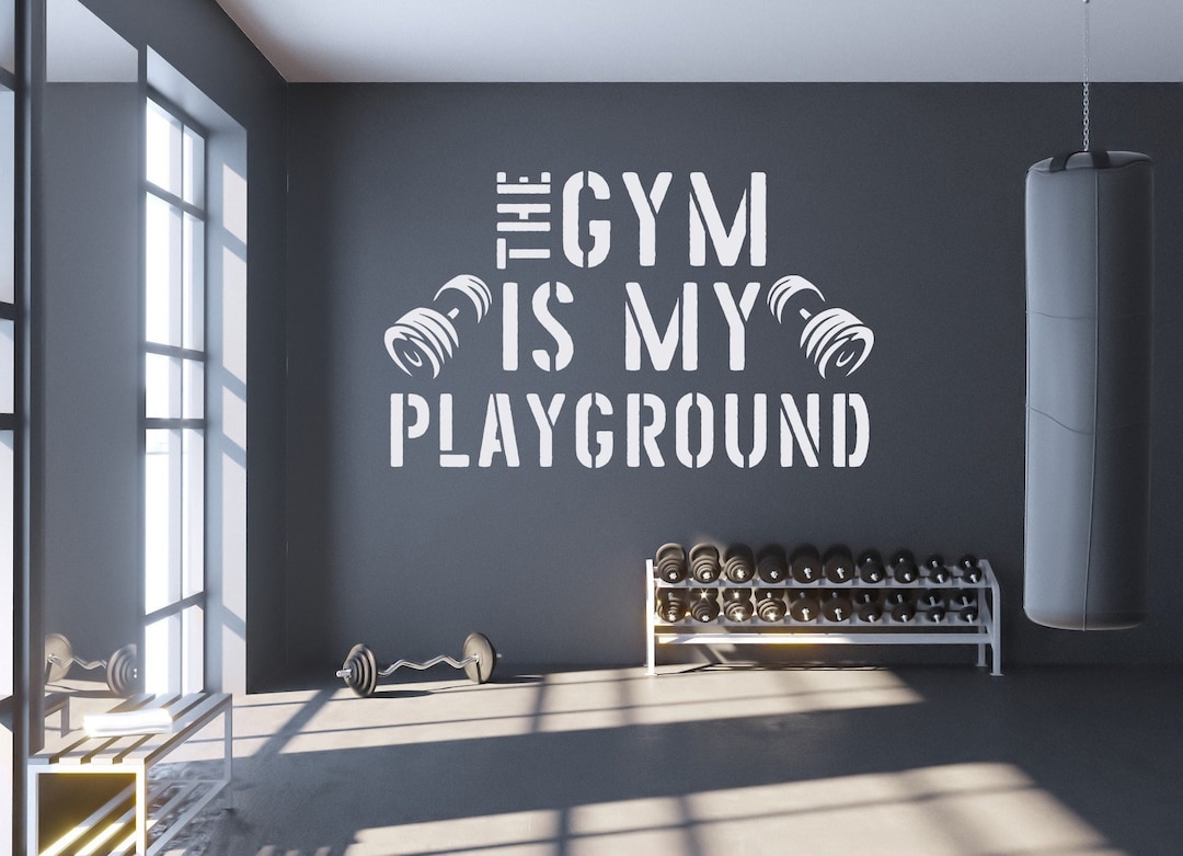 The Gym is My Playground Fitness Quote Decal Gym Motivation - Etsy