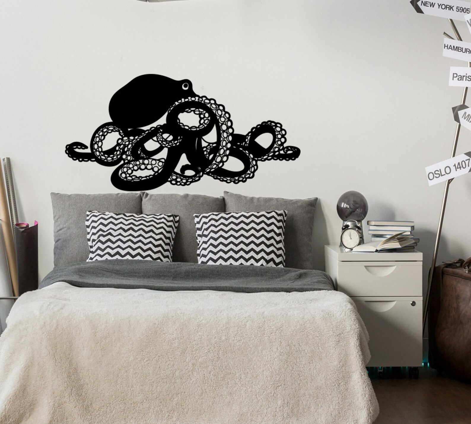 Large Octopus Kraken Removable Wall Decal Octopus Tentacle - Etsy
