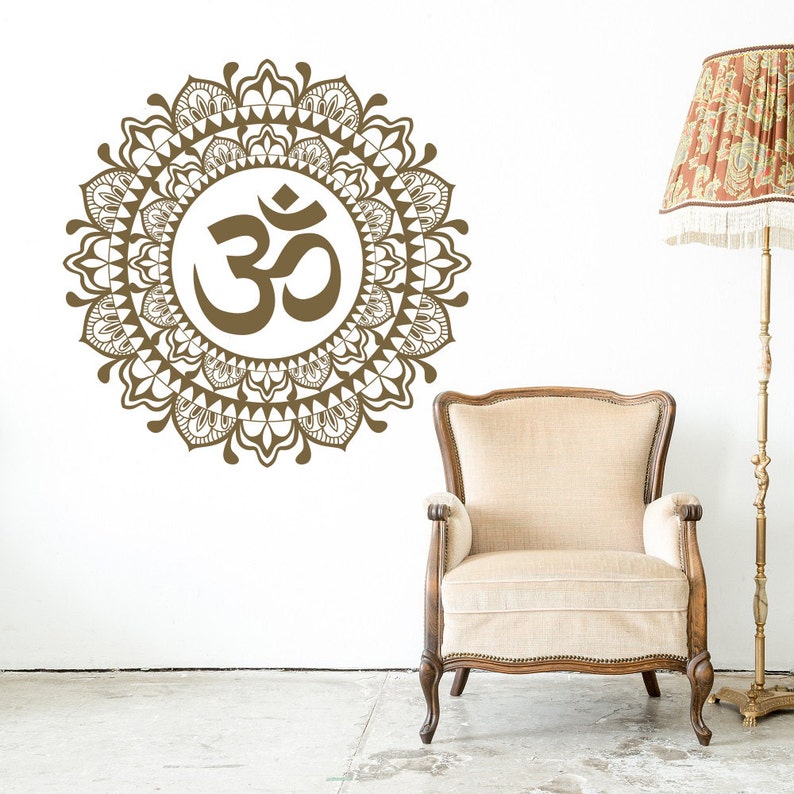 Wall Decal Mandala Om Sticker Om Mandala Vinyl Wall Decal - Etsy