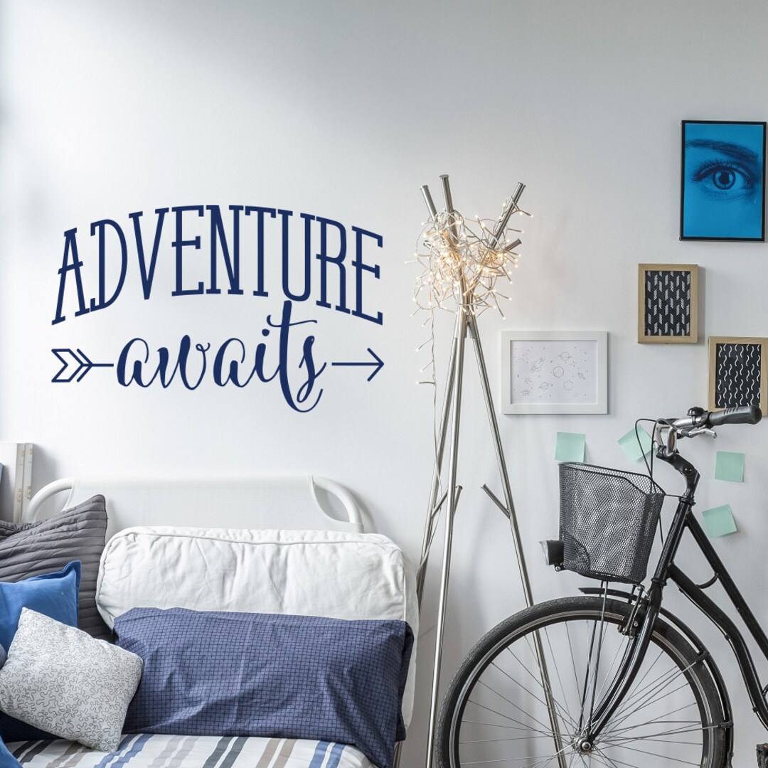 Adventure Awaits Wall Decal Arrow Wall Decal Adventure Wall Decal Quote ...