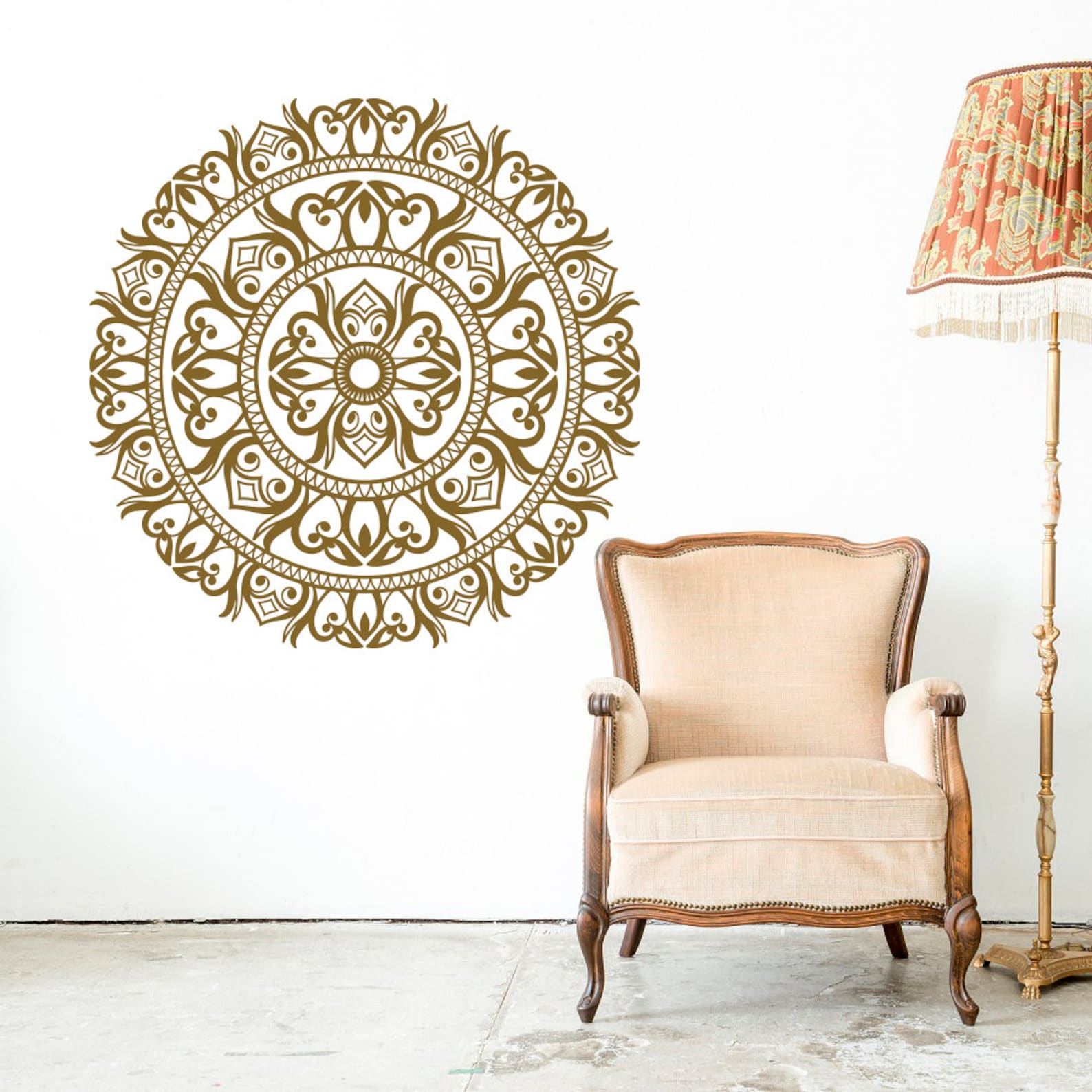 Indian Mandala Wall Decal Yoga Studio Meditation Wall Art - Etsy