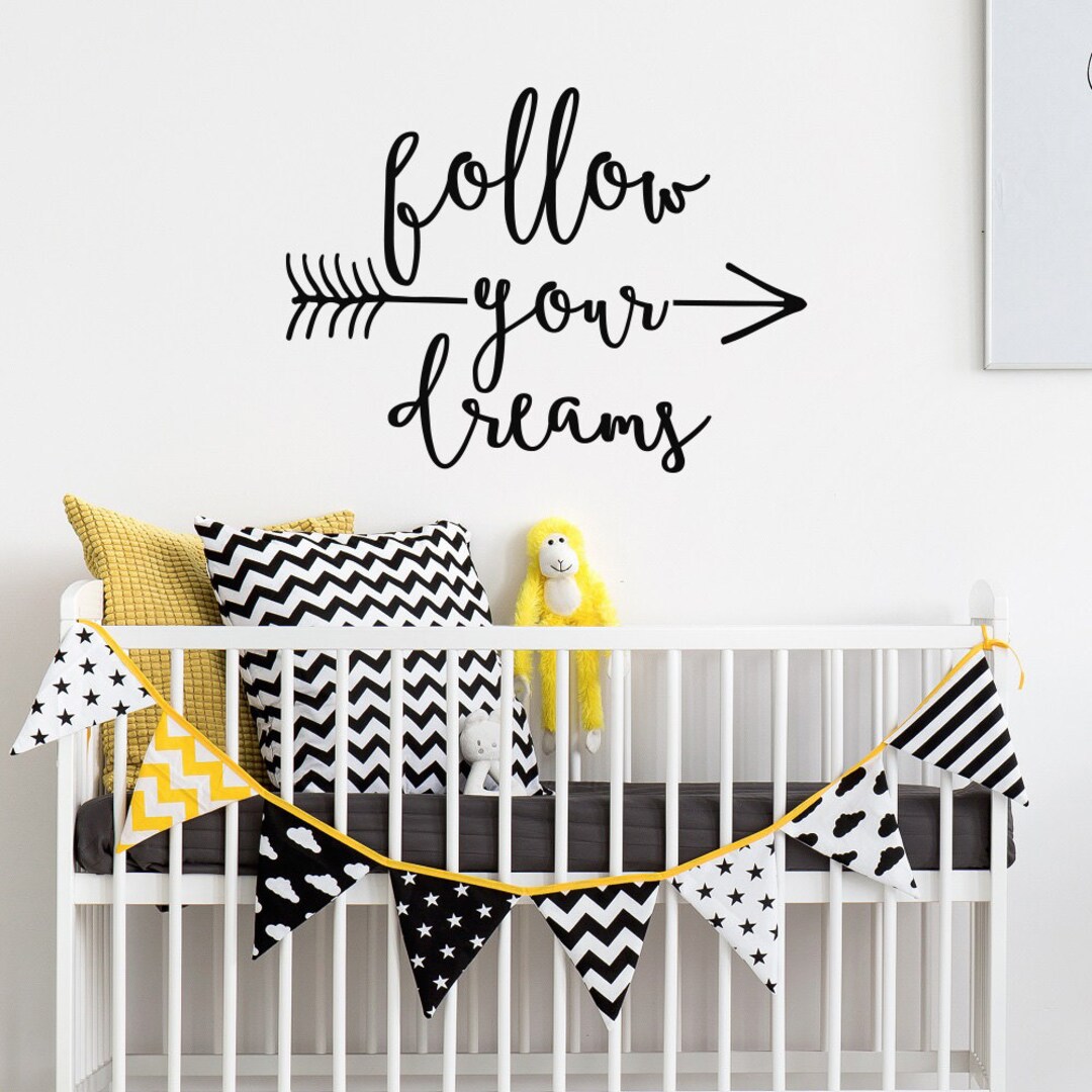 Arrow Wall Decal Follow Your Dreams Inspirational Quote Wall Decal Boho ...