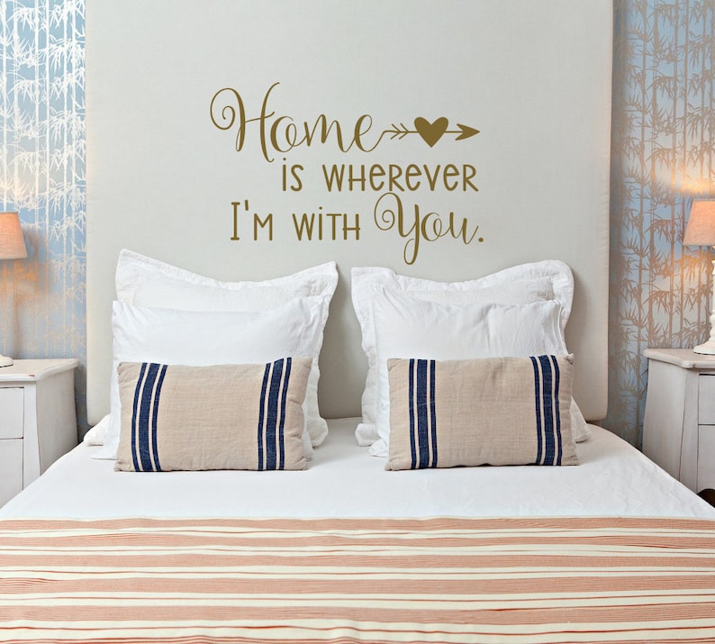 Home is Wherever I'm With You Wall Decal Quote Family - Etsy