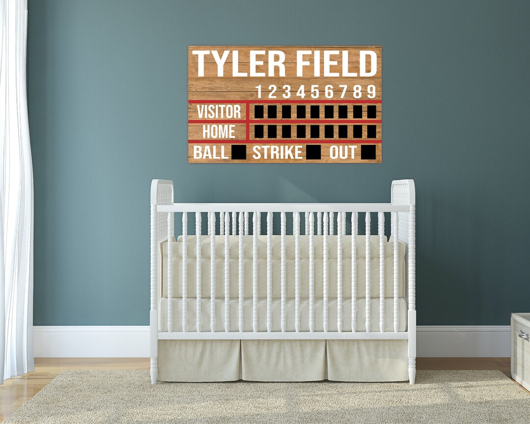 Baseball Scoreboard | Various Sizes | Personalized Sports-themed Room ...