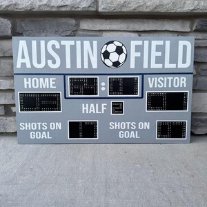 28” X 16” Soccer Scoreboard | Personalized Sports-themed Room & Nursery ...