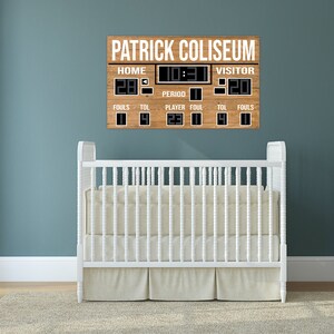 Basketball Scoreboard Various Sizes Hanging Wood Artwork Sports-themed ...