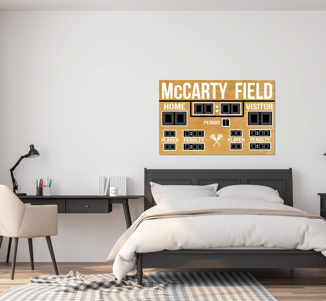 Lacrosse Scoreboard | Various Sizes | Personalized Sports-themed Room ...
