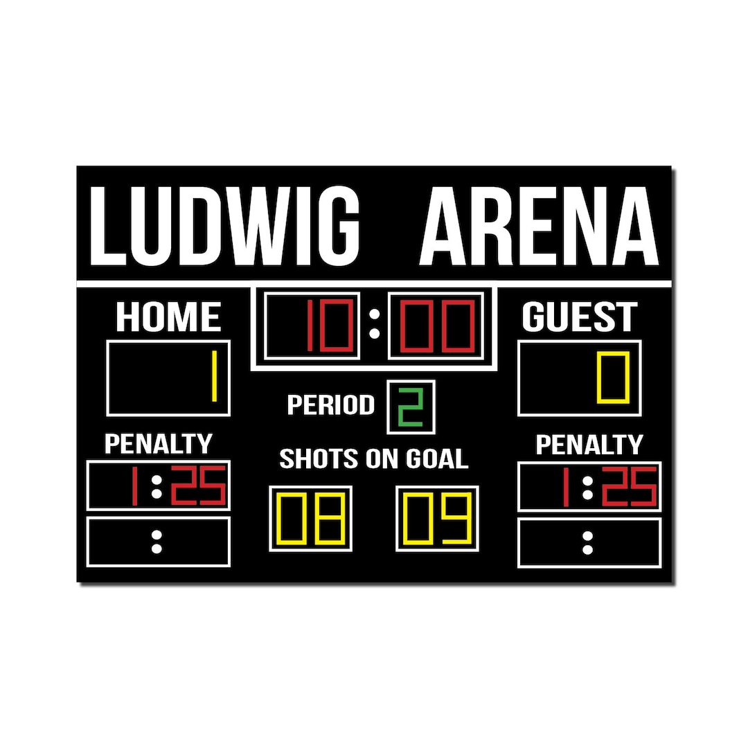 23 X 15 Hockey Scoreboard Personalized Sports-themed Room & Nursery ...