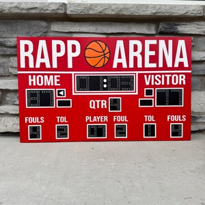 20” X 12” Basketball Scoreboard | Personalized Sports-themed Room ...