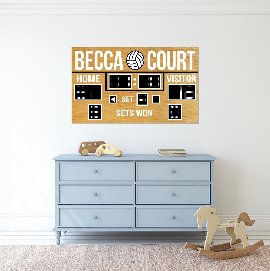 Volleyball Scoreboard | Personalized Sports-themed Room & Nursery Decor ...