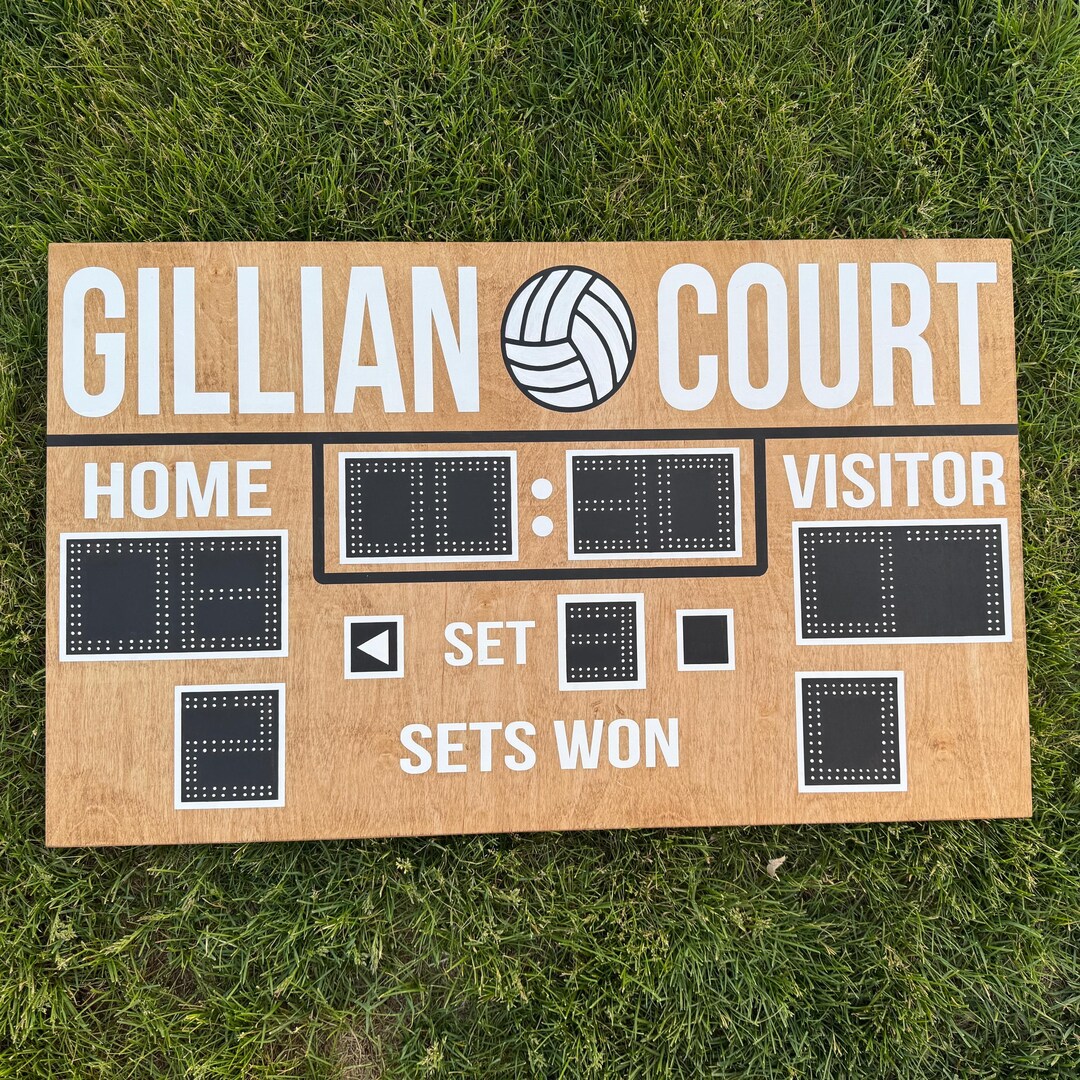 43 X 26" Volleyball Scoreboard | Personalized Sports-themed Room ...