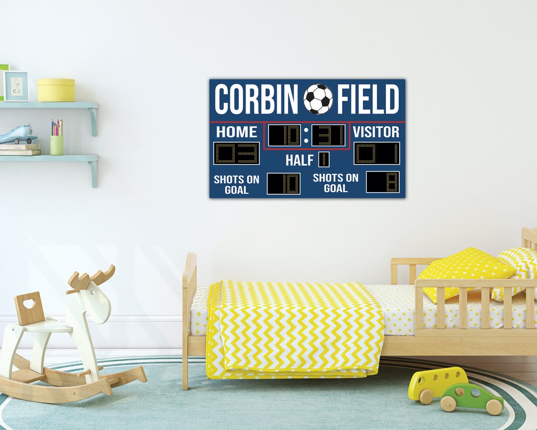 Personalized Soccer Scoreboard: Sports-themed Nursery, Kids’ Rooms, and ...