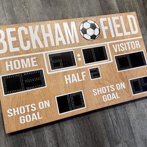 28” X 16” Soccer Scoreboard | Personalized Sports-themed Room & Nursery ...