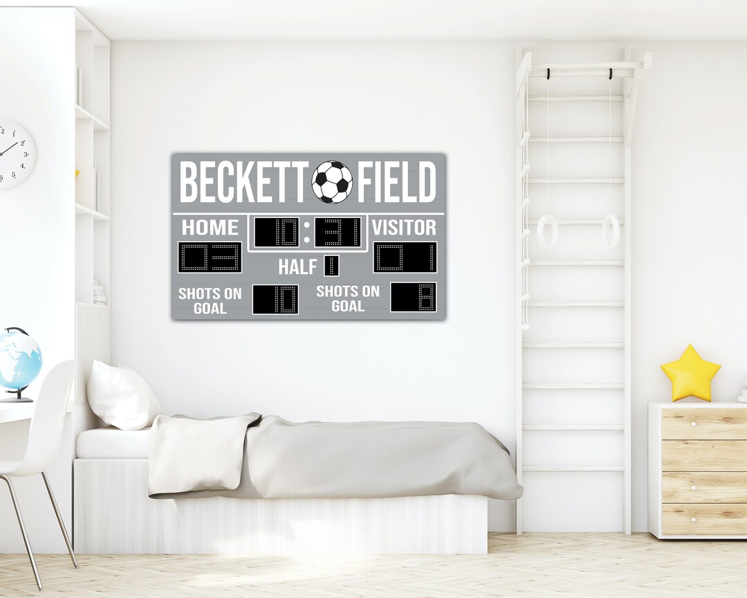 Personalized Soccer Scoreboard: Sports-themed Wood Decor (39” X 24”) - Etsy