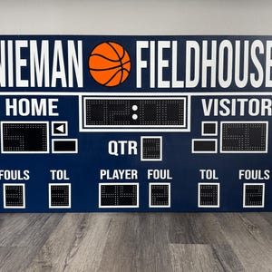 20” X 12” Basketball Scoreboard | Personalized Sports-themed Room ...