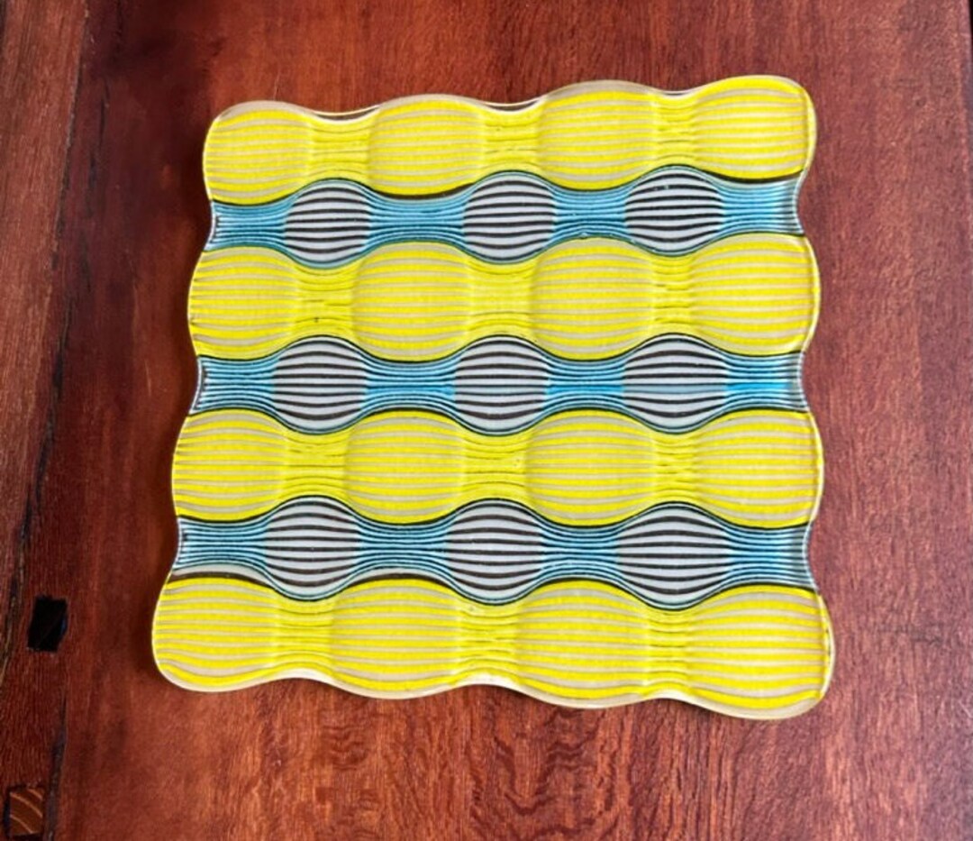 Bold Green and Blue Plate - Etsy