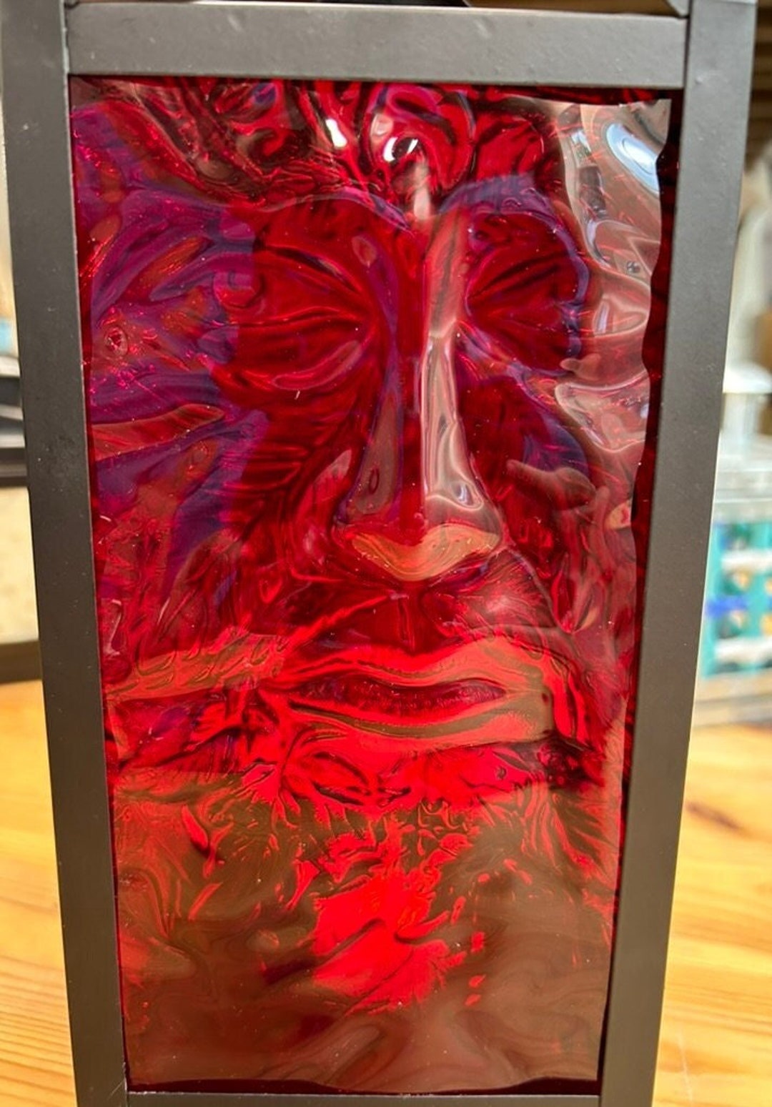 Red Green Man Lantern - Etsy