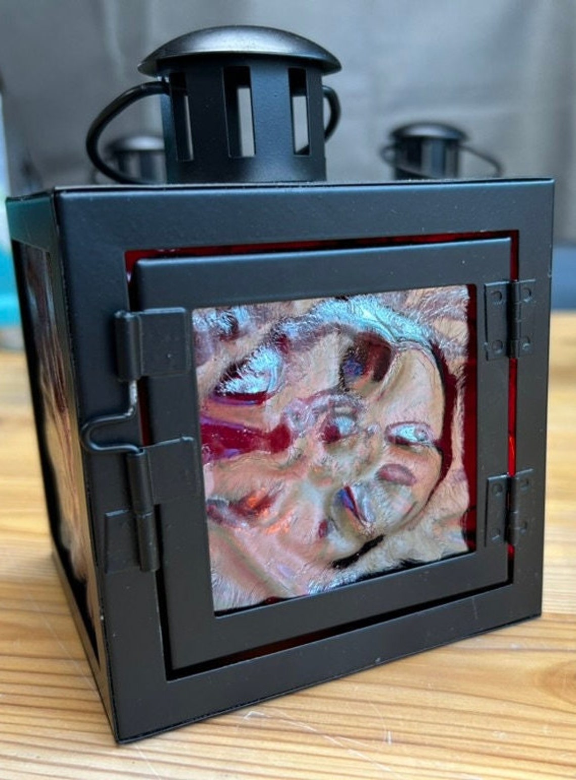 Red Iridescent Glass Lady of the Woods Lantern - Etsy