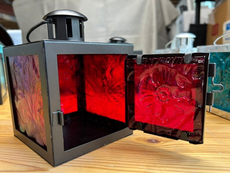 Red Iridescent Glass Lady of the Woods Lantern - Etsy