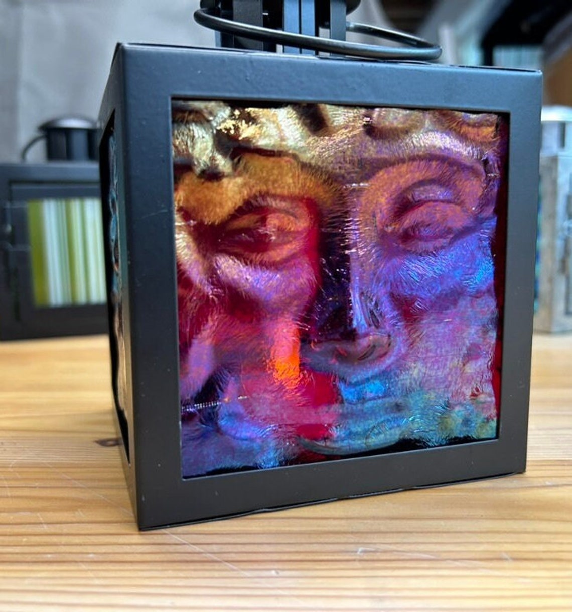 Red Iridescent Glass Lady of the Woods Lantern - Etsy