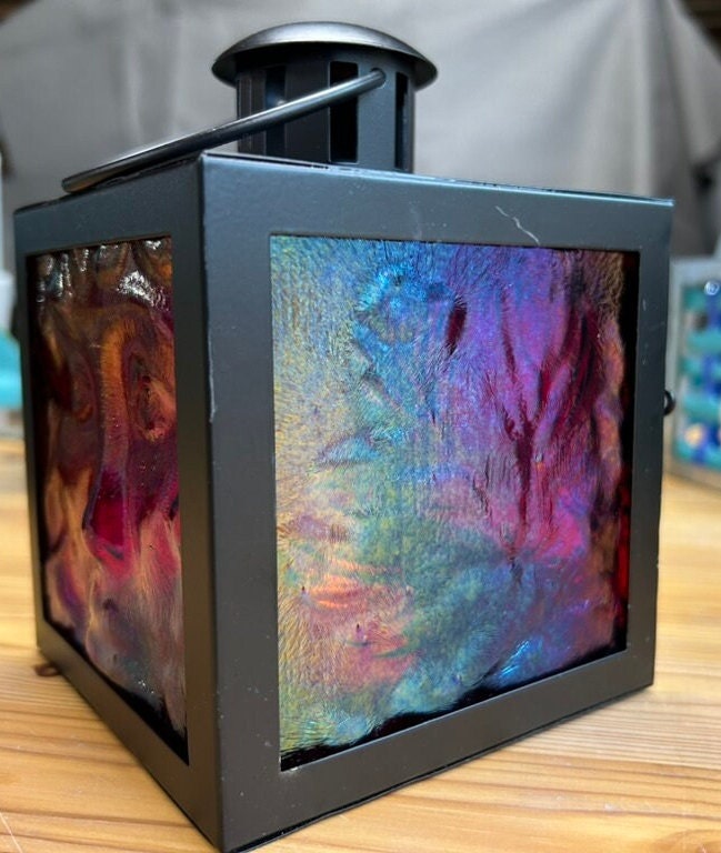 Red Iridescent Glass Lady of the Woods Lantern - Etsy