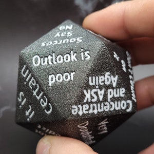 Magic 8-ball D20 Dice Oversized Classic Magic Eight Ball With - Etsy