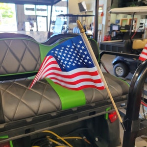 Golf Cart American Flag Holder USA United States Flag With Wood Stick ...