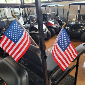 Golf Cart American Flag Holder USA United States Flag With Wood Stick ...