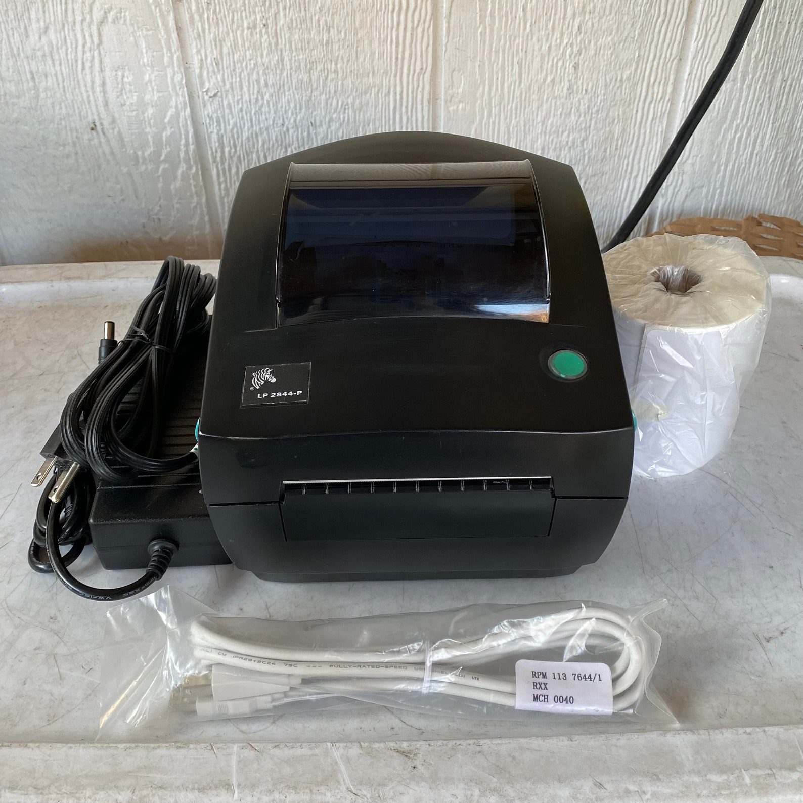 Custom Made Black Plastic Zebra LP2844 Thermal Shipping Label Printer ...