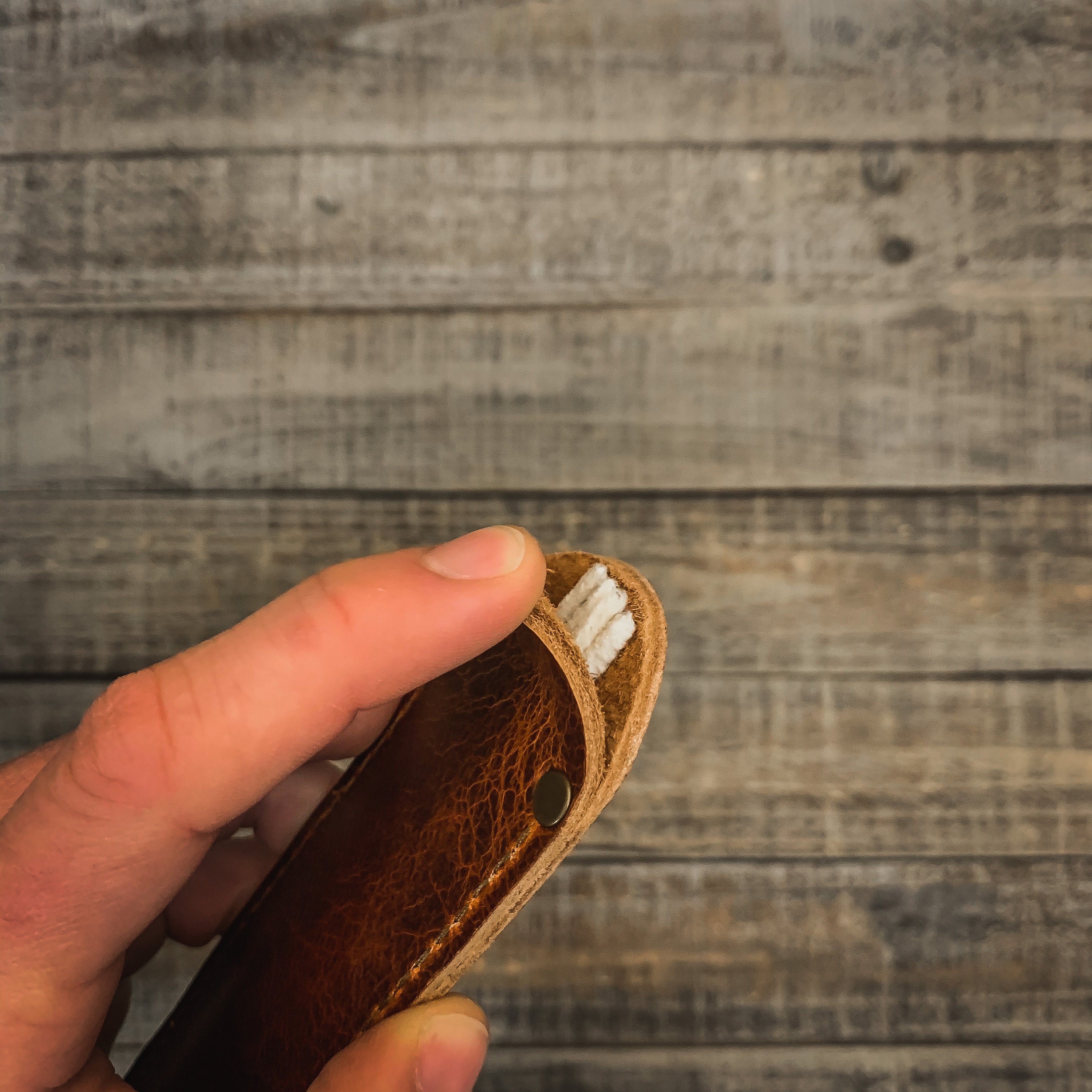 Leather Pipe Cleaner Sleeve / Pipe Cleaner Cover / Pipe Cleaner Pouch