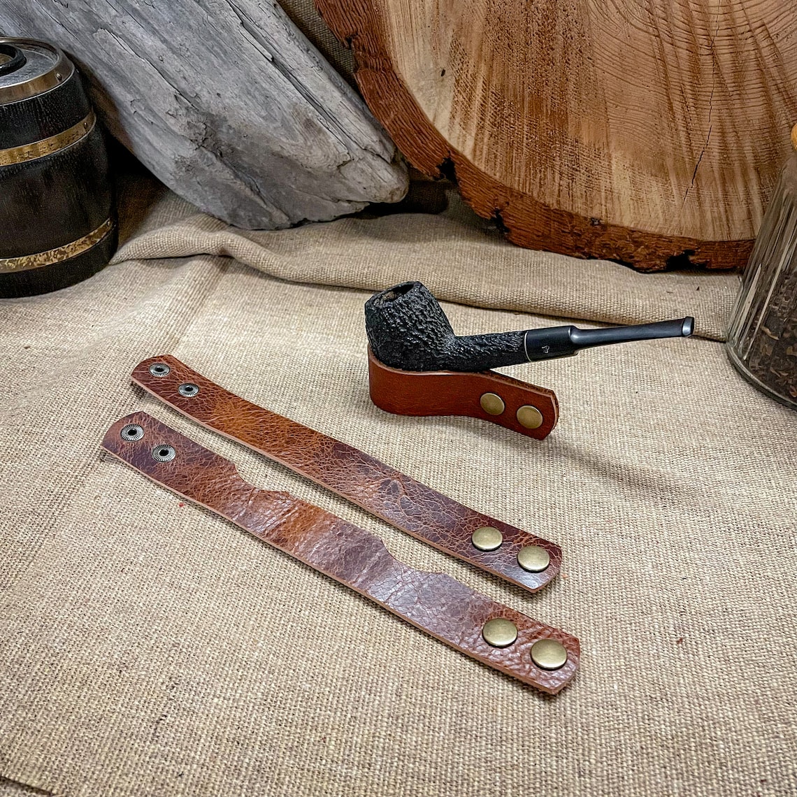 Adjustable Leather Pipe Rest / Cigar Rest - Etsy