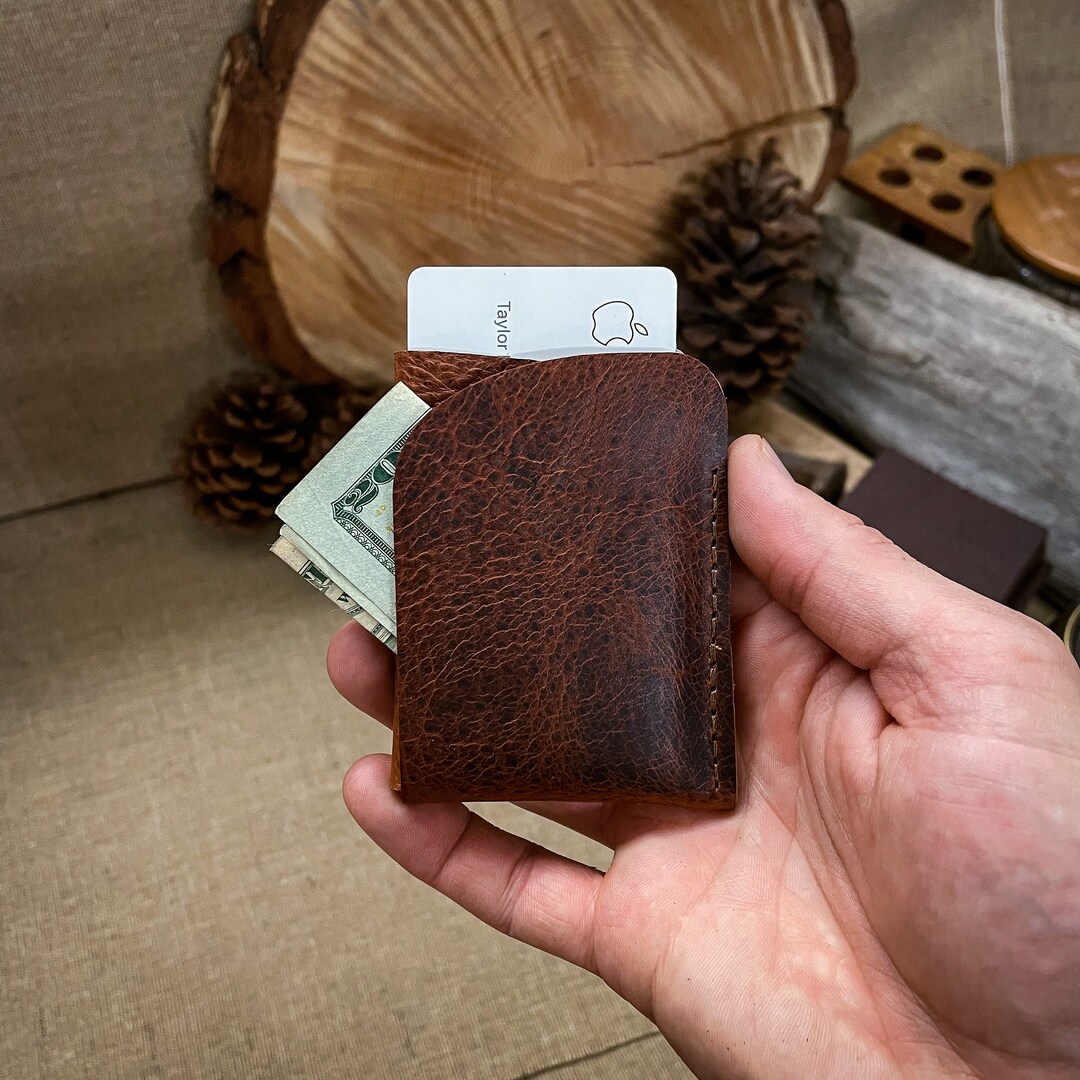 Buffalo / Bison / Kodiak / Minimalist Leather Wallet - Etsy