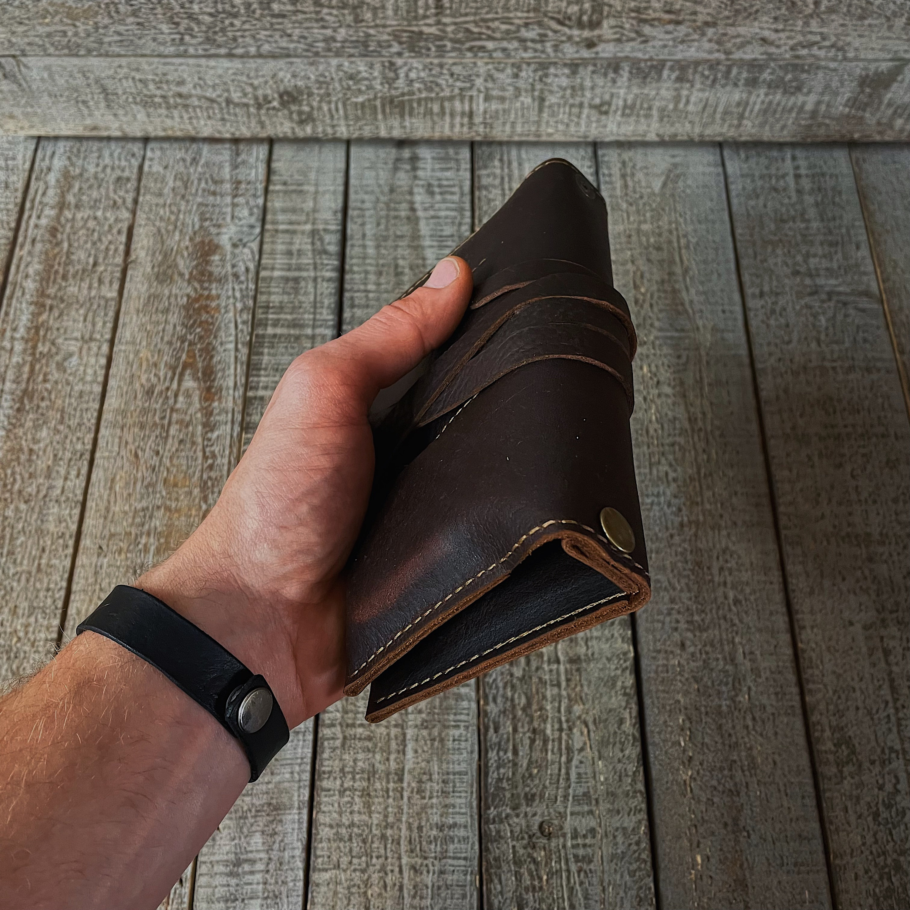 Rustic Kodiak Leather - Tobacco Pipe Pouch / Pipe Roll / Pipe Bag ...