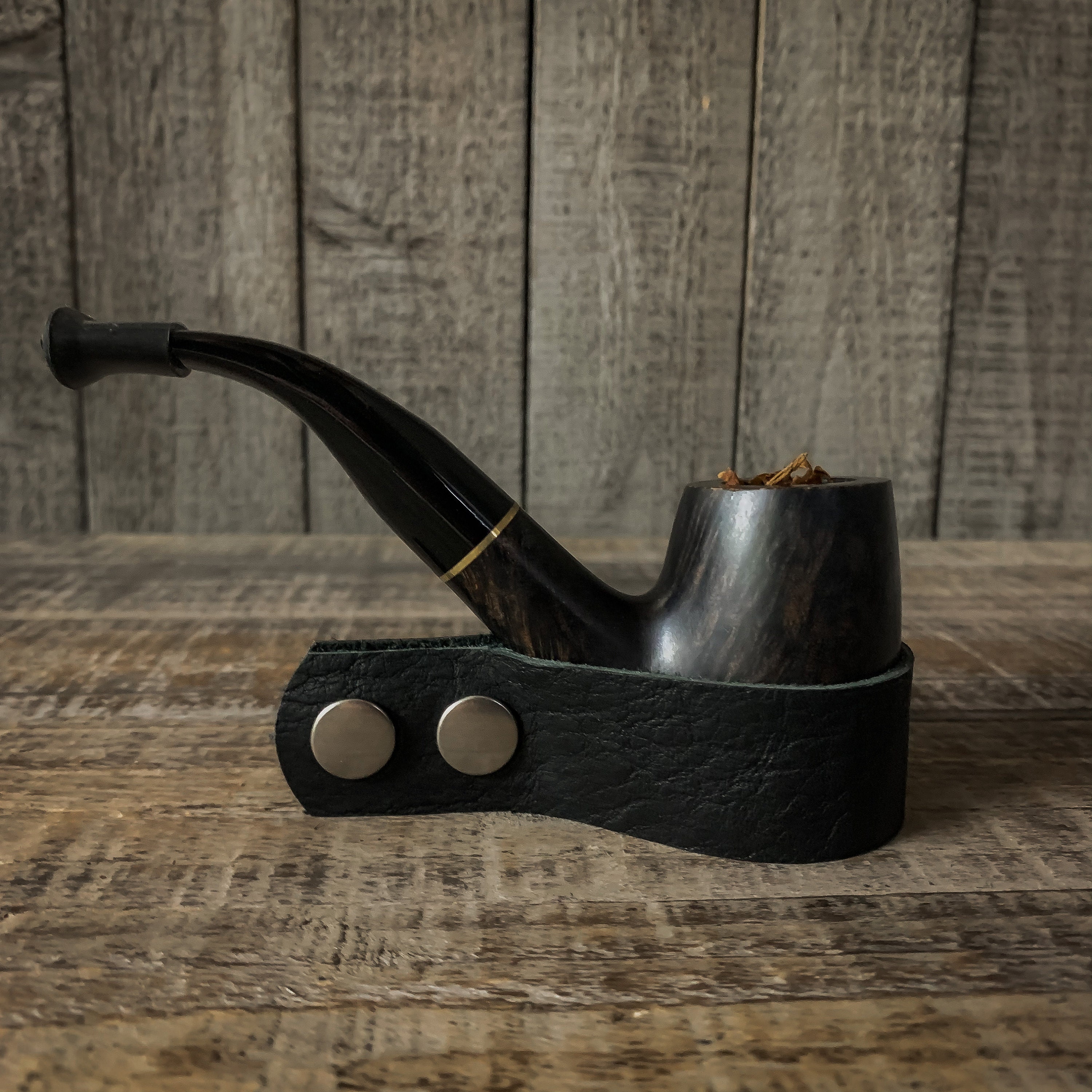 Adjustable Leather Pipe/Cigar Rest