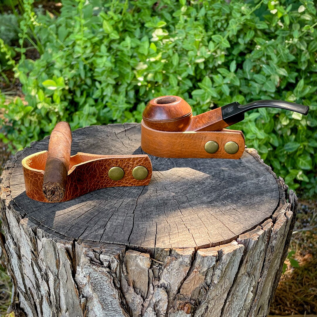 Adjustable Leather Pipe Rest / Cigar Rest - Etsy