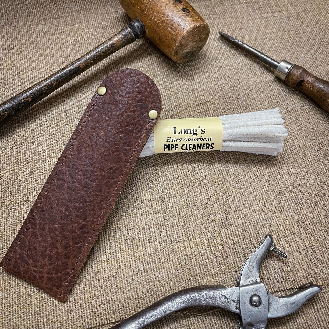 Leather Pipe Cleaner Sleeve / Pipe Cleaner Cover / Pipe Cleaner Pouch ...